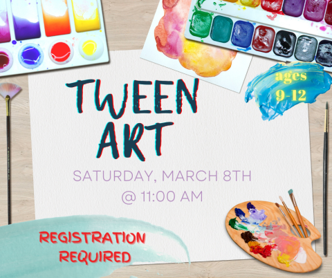 Tween Art Class | Benbrook Public Library